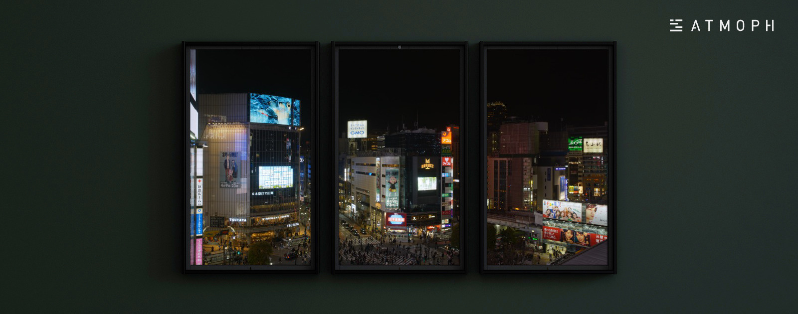 Shibuya Crossing at Night 1, Tokyo | Atmoph Window